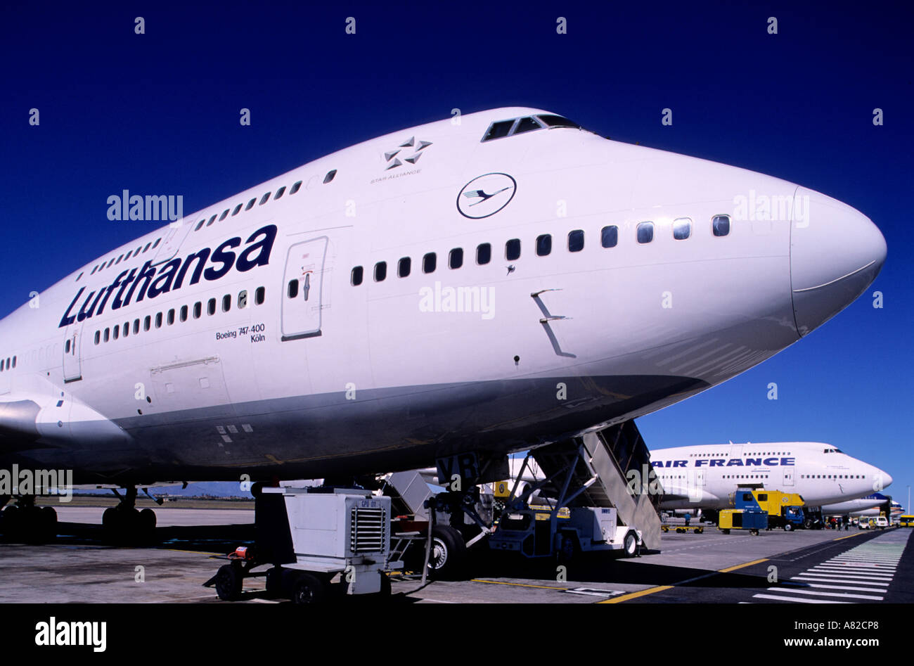 Boeing 747 of Lufthansa company (german national company Stock Photo ...