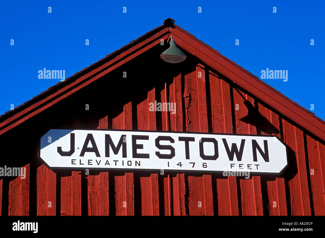 Jamestown sign on train station at Railtown 1897 State Historic Park ...