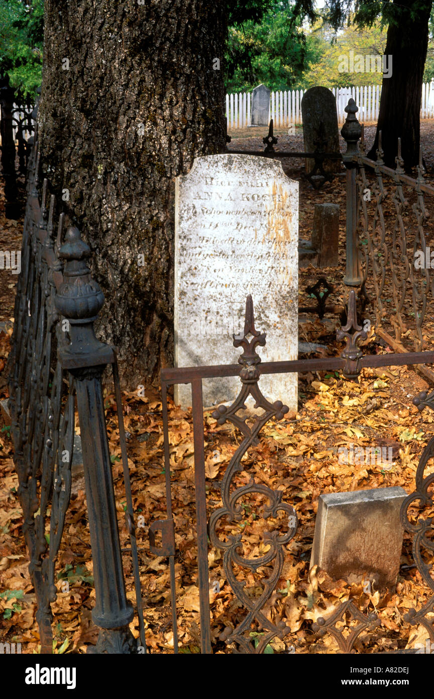 Tombstone and iron fence in the Columbia Cemetery Columbia State ...