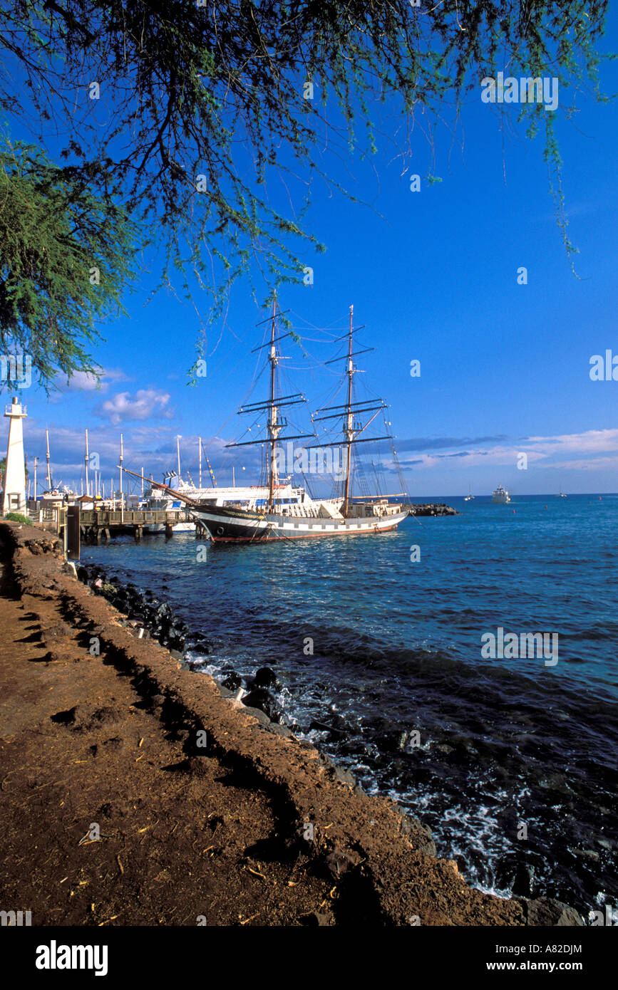 Afternoon light on the Carthaginian whaling ship and lighthouse at the ...