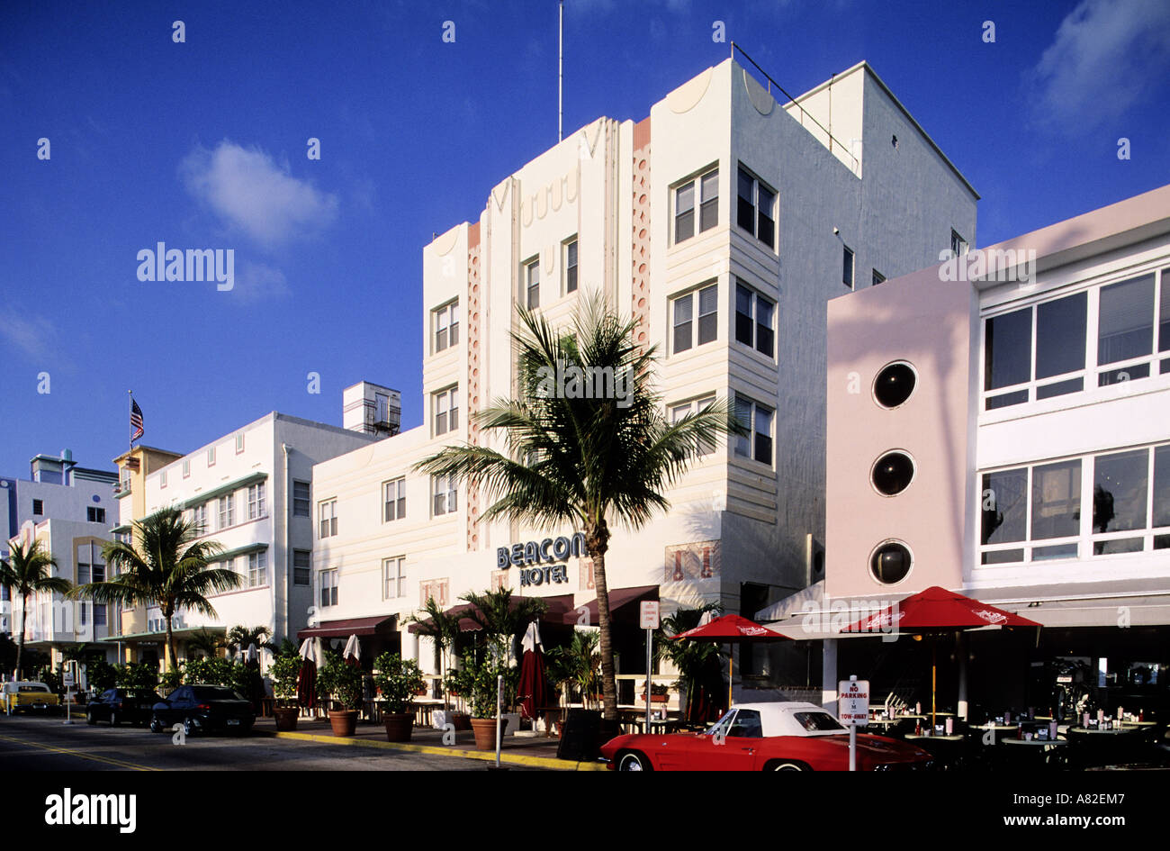 United States, Florida, Miami beach, Art Deco quarter, Beacon hotel on ...