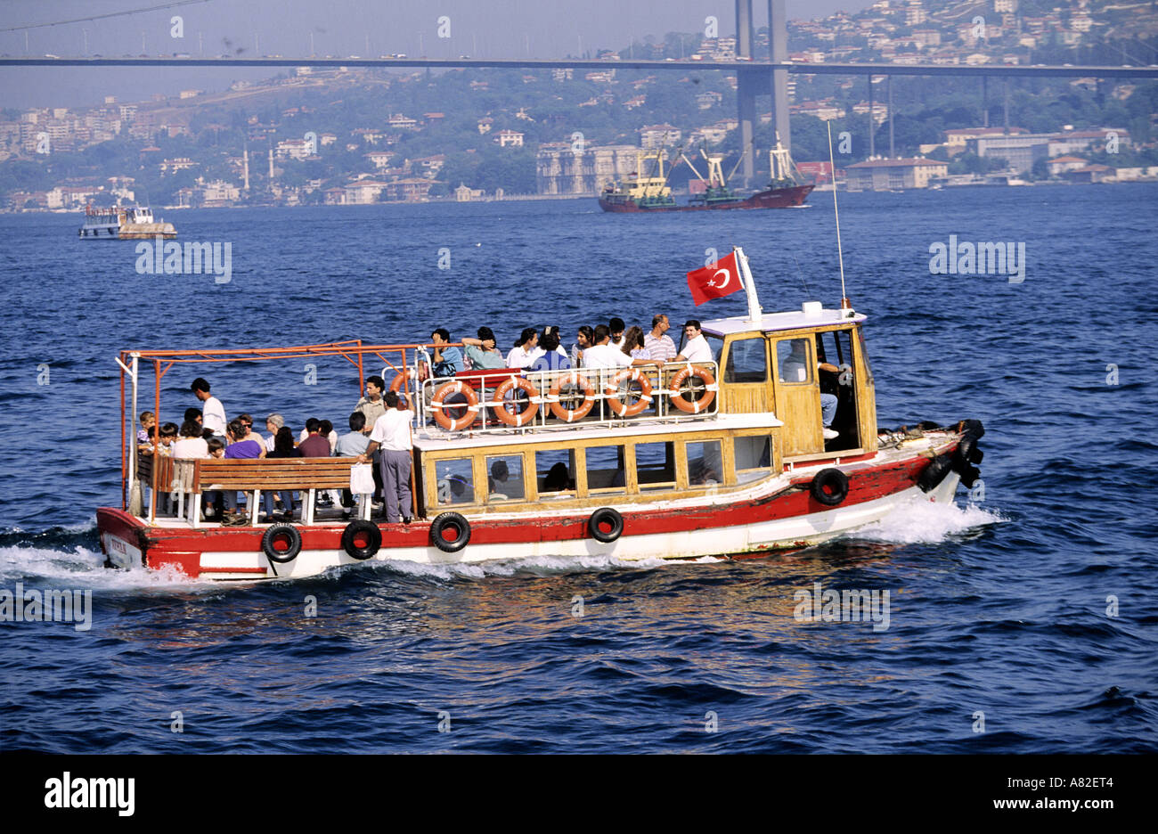 Turkey, Istanbul, boat on the Bosphorus detroit Stock Photo - Alamy