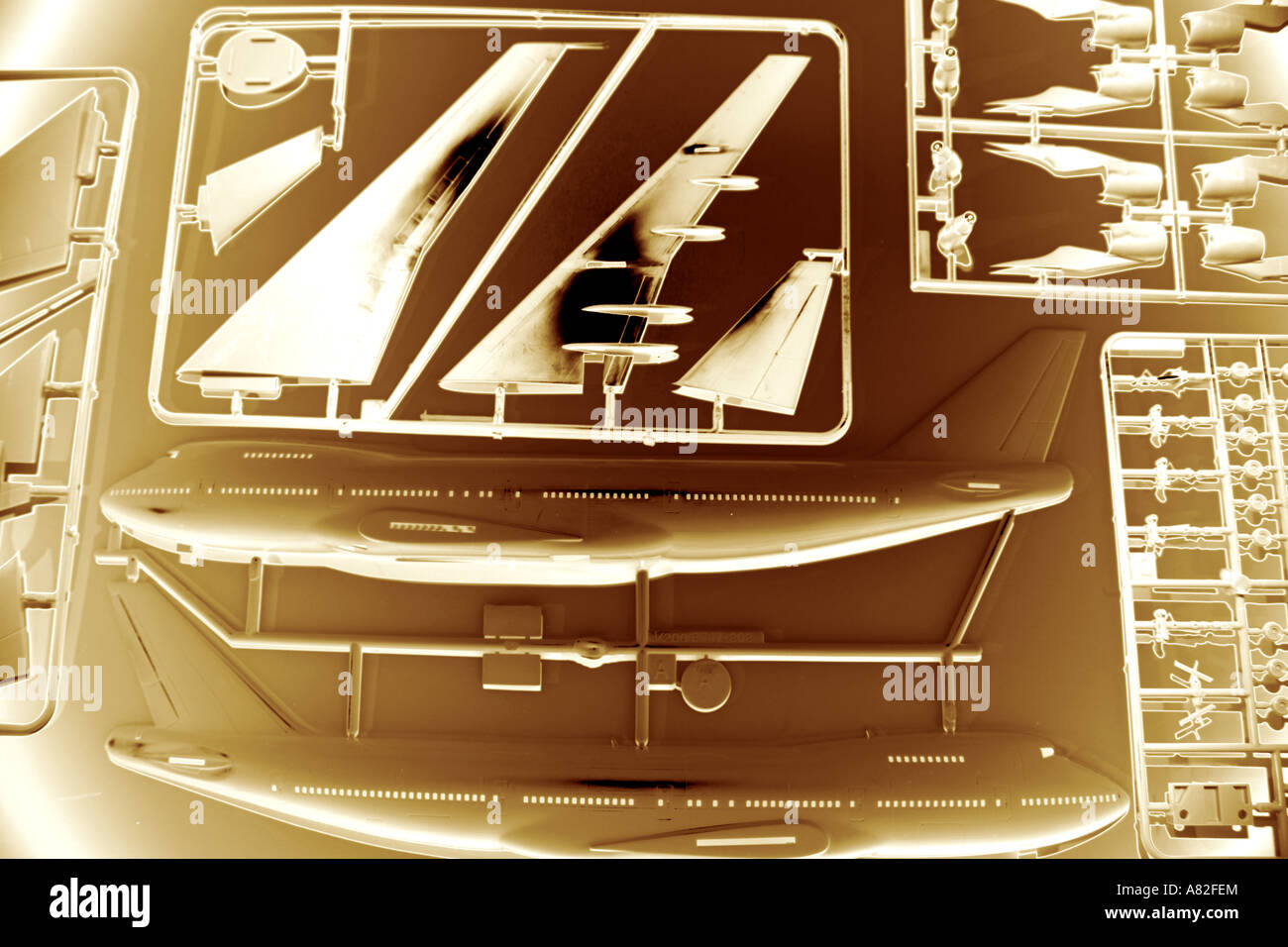 Plastic airplane kit pieces hi-res stock photography and images - Alamy