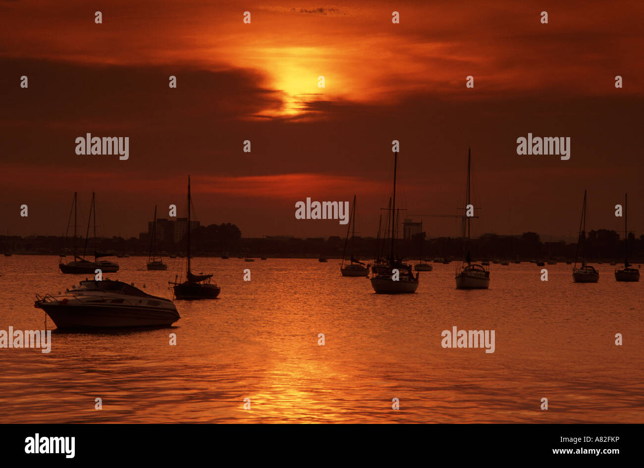 Poole harbour calm sunset hi-res stock photography and images - Alamy