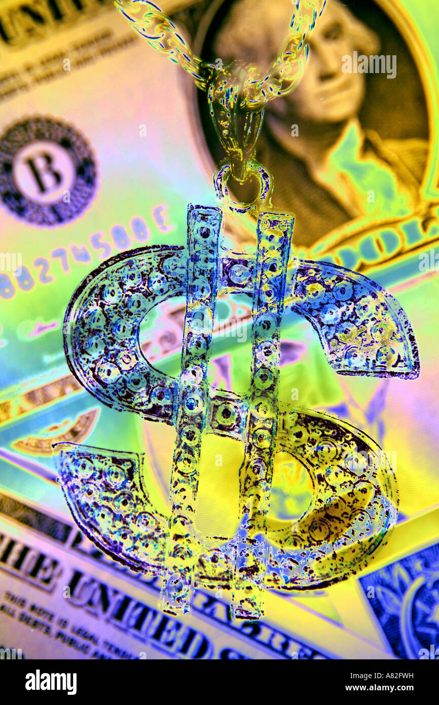 Dollar sign on U.S. currency Stock Photo - Alamy