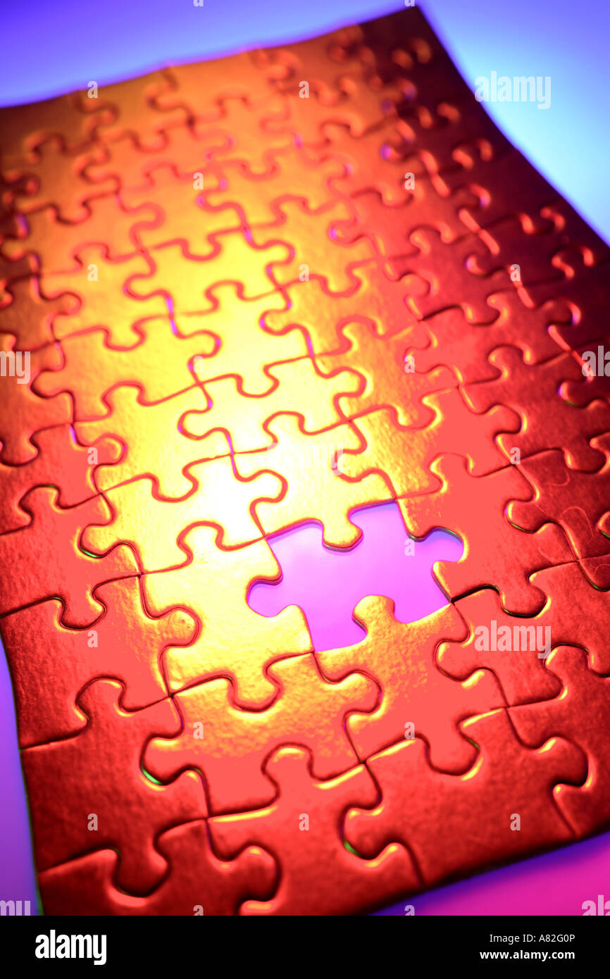 Piece missing from puzzle Stock Photo - Alamy