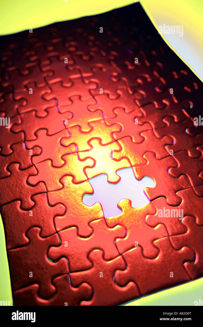 Piece missing from puzzle Stock Photo - Alamy