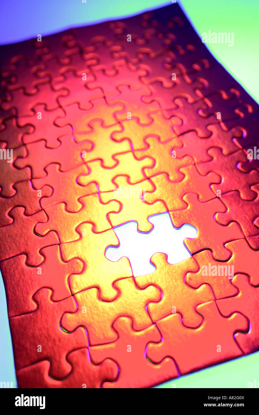 Piece missing from puzzle Stock Photo - Alamy