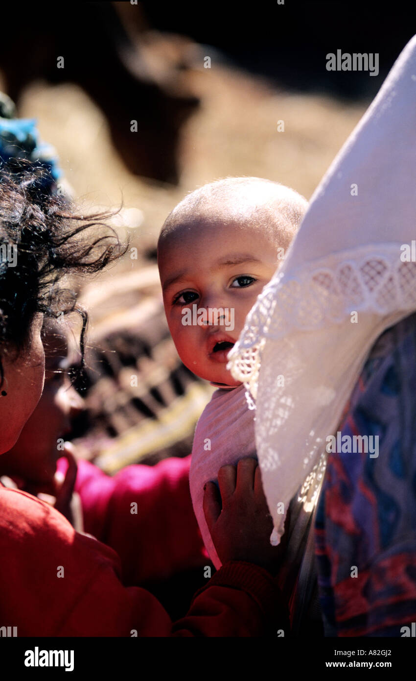 Morroco, Upper Atlas, berber family Stock Photo - Alamy