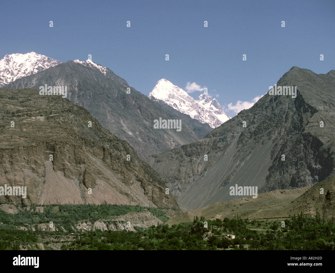 Pakistan Azad Kashmir Hunza Mount Rakaposhi 7788m from the Karakoram ...