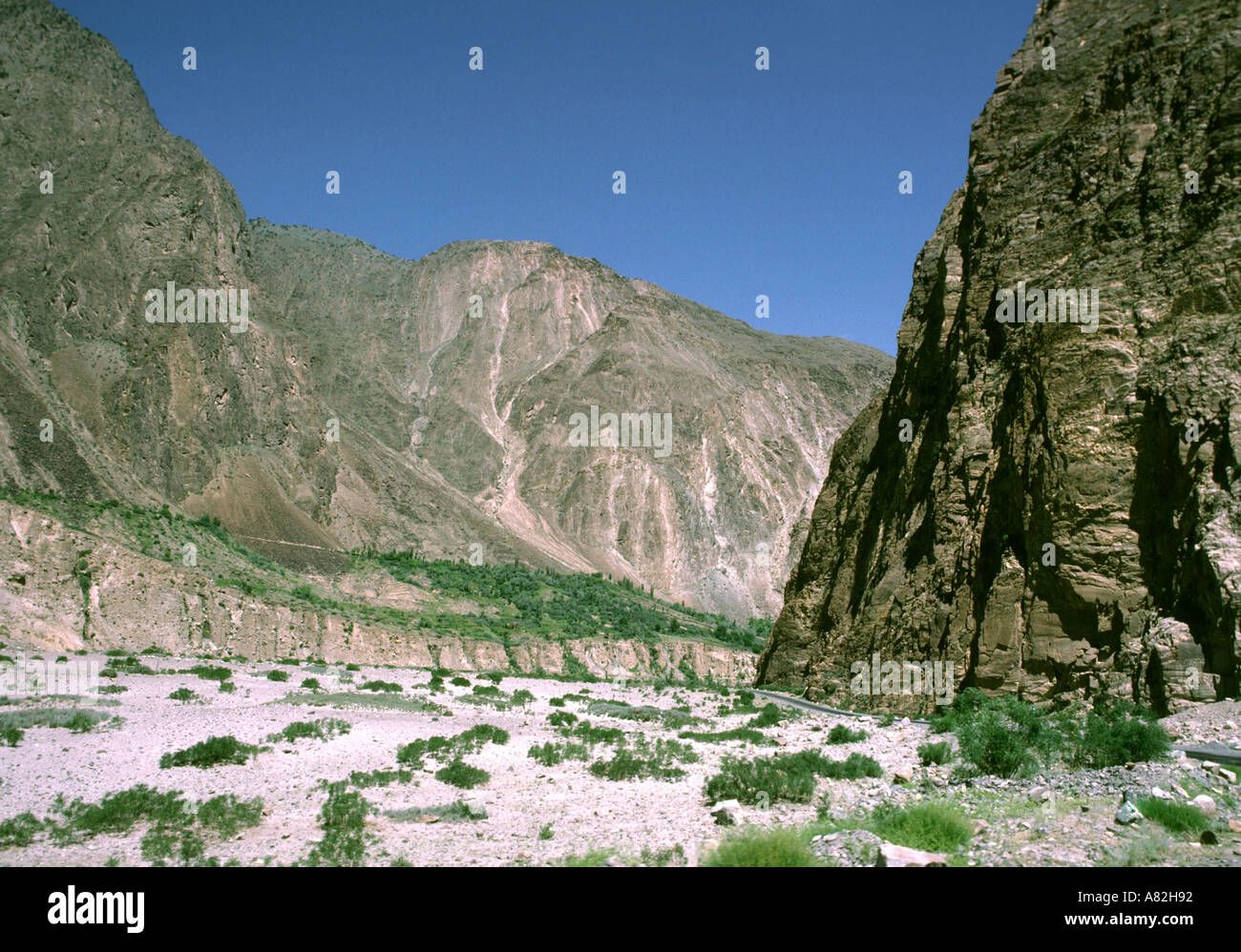 Pakistan Azad Kashmir Hunza Karakoram Highway passing through Hunza ...