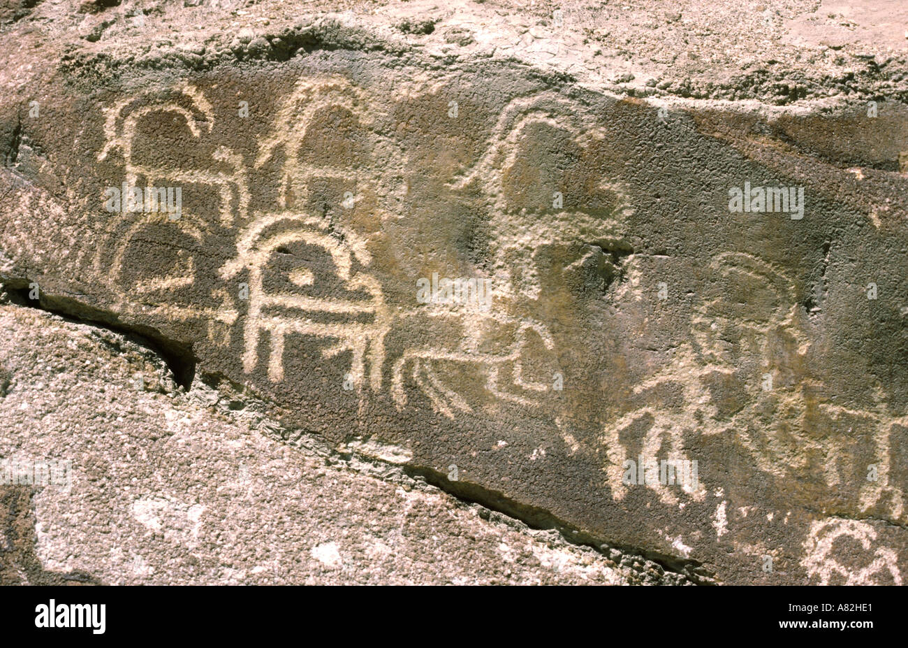 Petroglyphs the sacred rocks of Hunza Stock Photo - Alamy