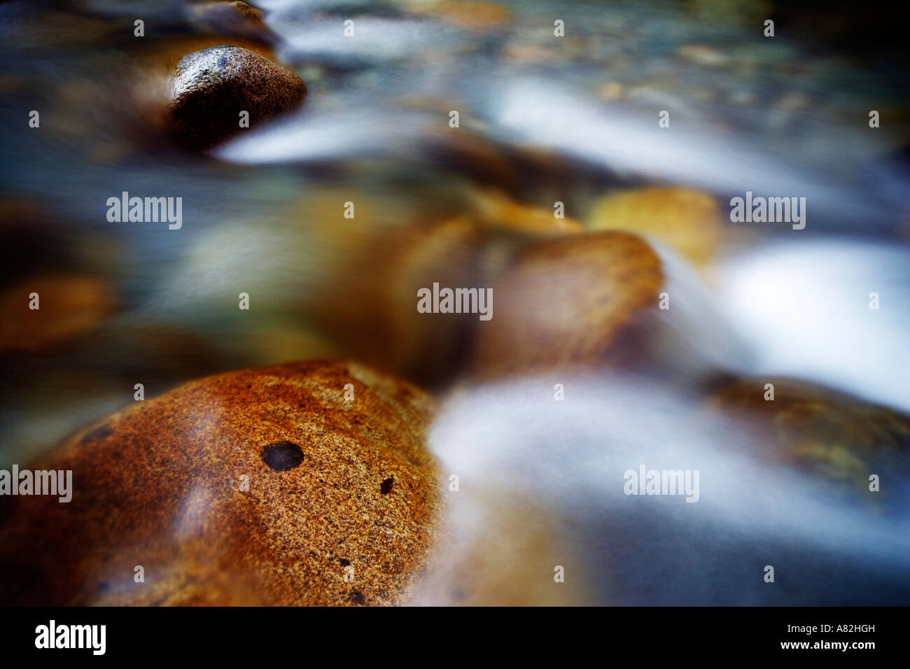 water flowing over rocks Stock Photo - Alamy