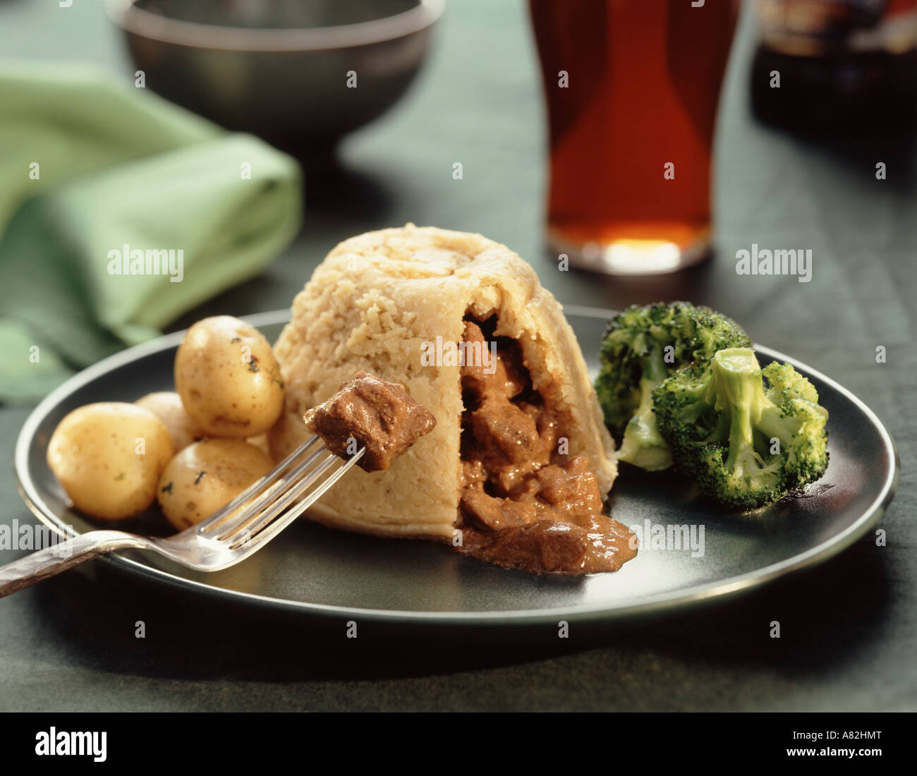 steak and kidney pudding Stock Photo - Alamy