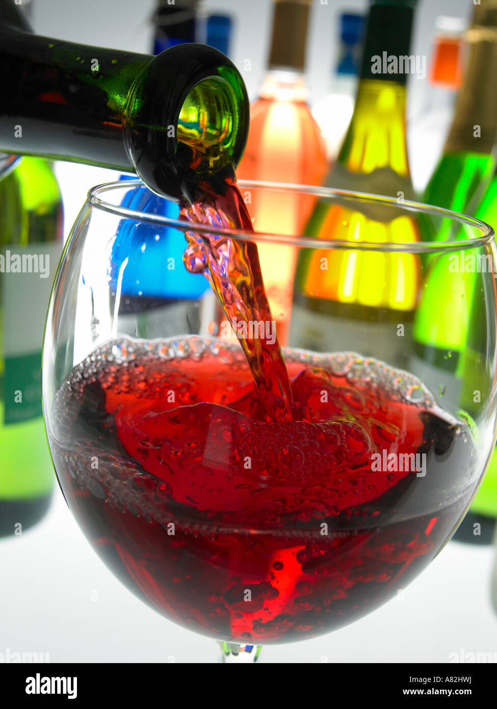 pouring red wine Stock Photo - Alamy