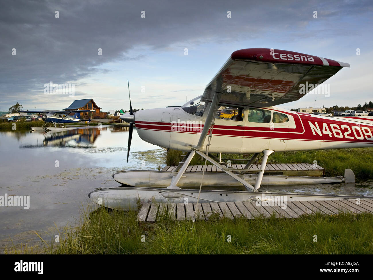 Lake Hood Air Harbor, Anchorage, Alaska, USA Stock Photo - Alamy