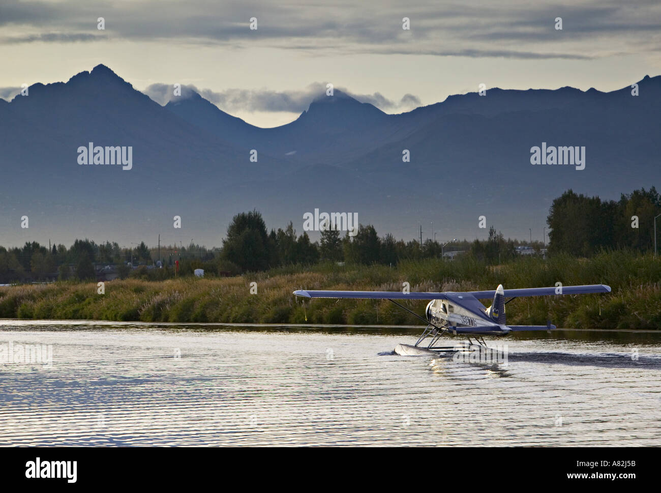 Lake Hood Air Harbor, Anchorage, Alaska, USA Stock Photo - Alamy
