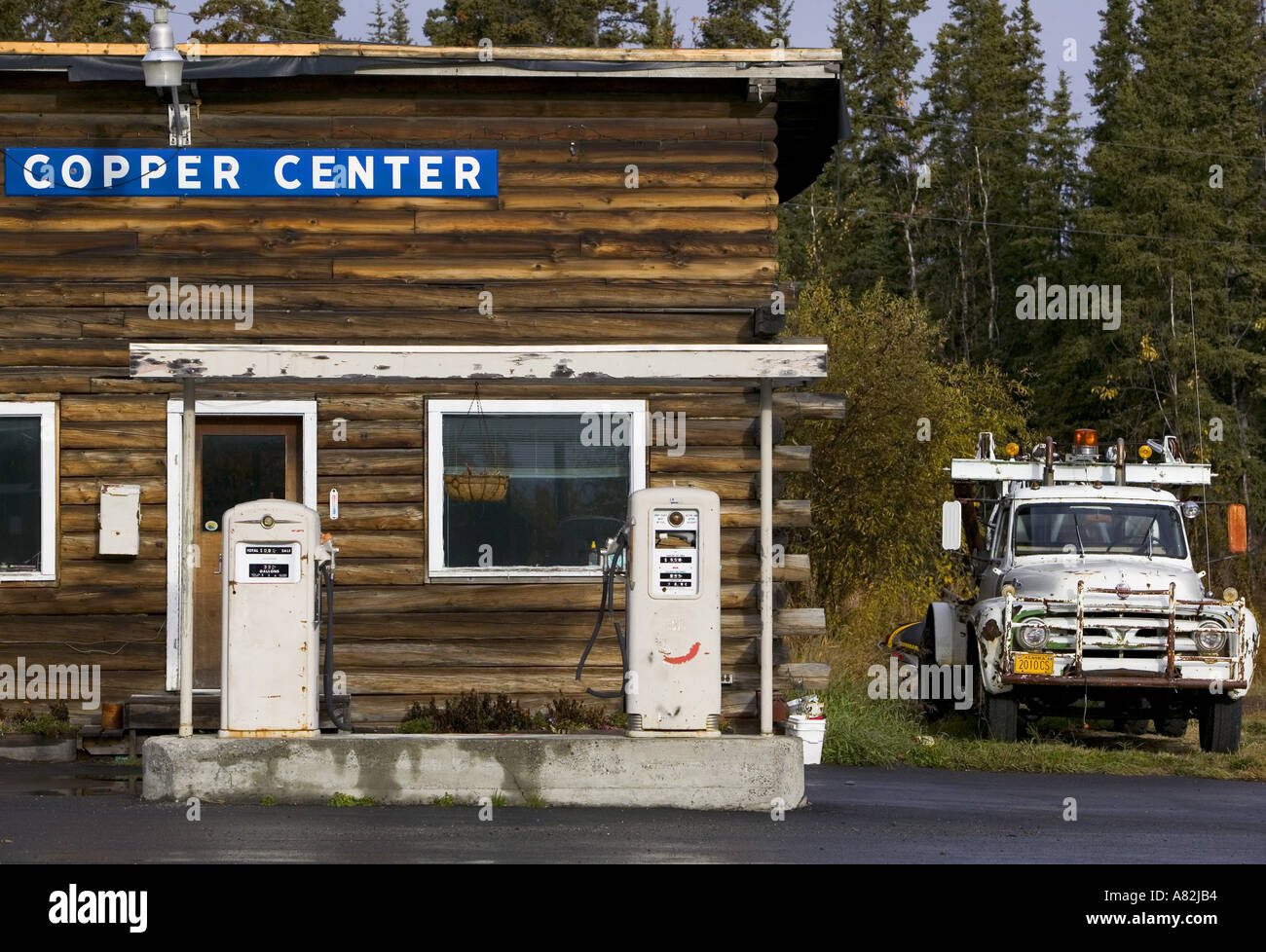 Old gas station, McCarthy, Alaska, USA Stock Photo - Alamy