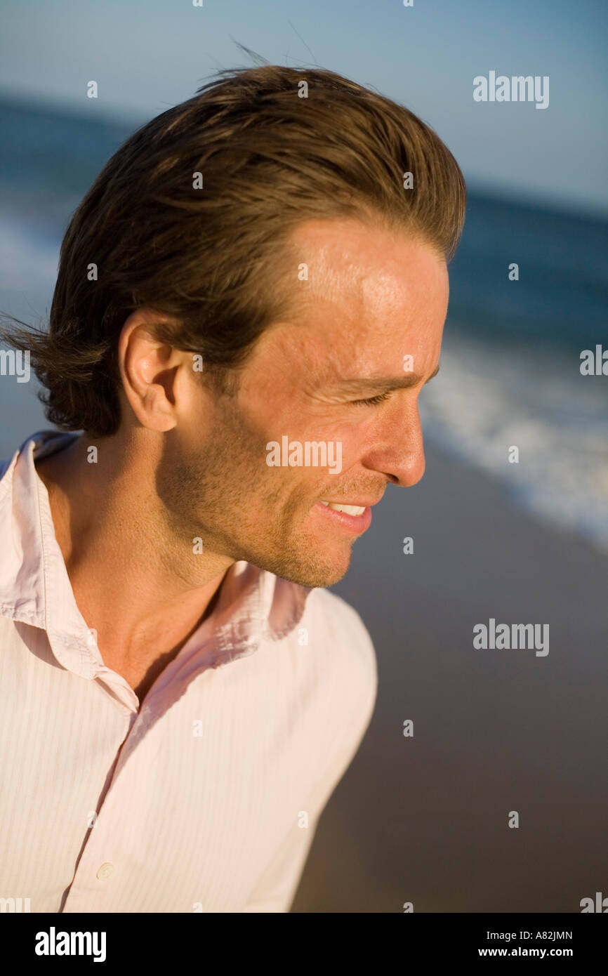 A man at the beach Stock Photo - Alamy