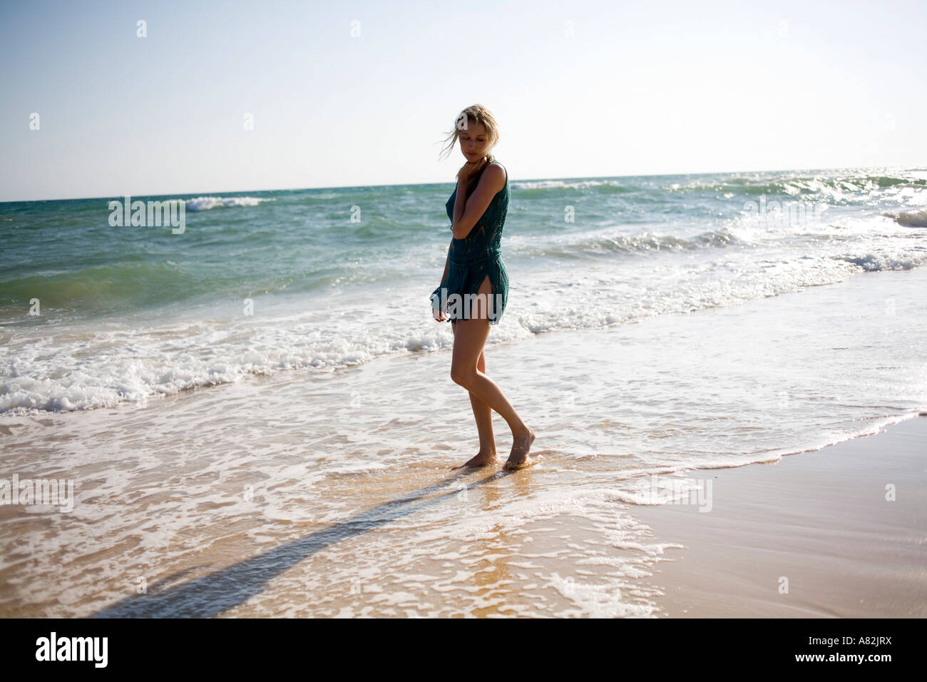 A woman at the beach Stock Photo - Alamy