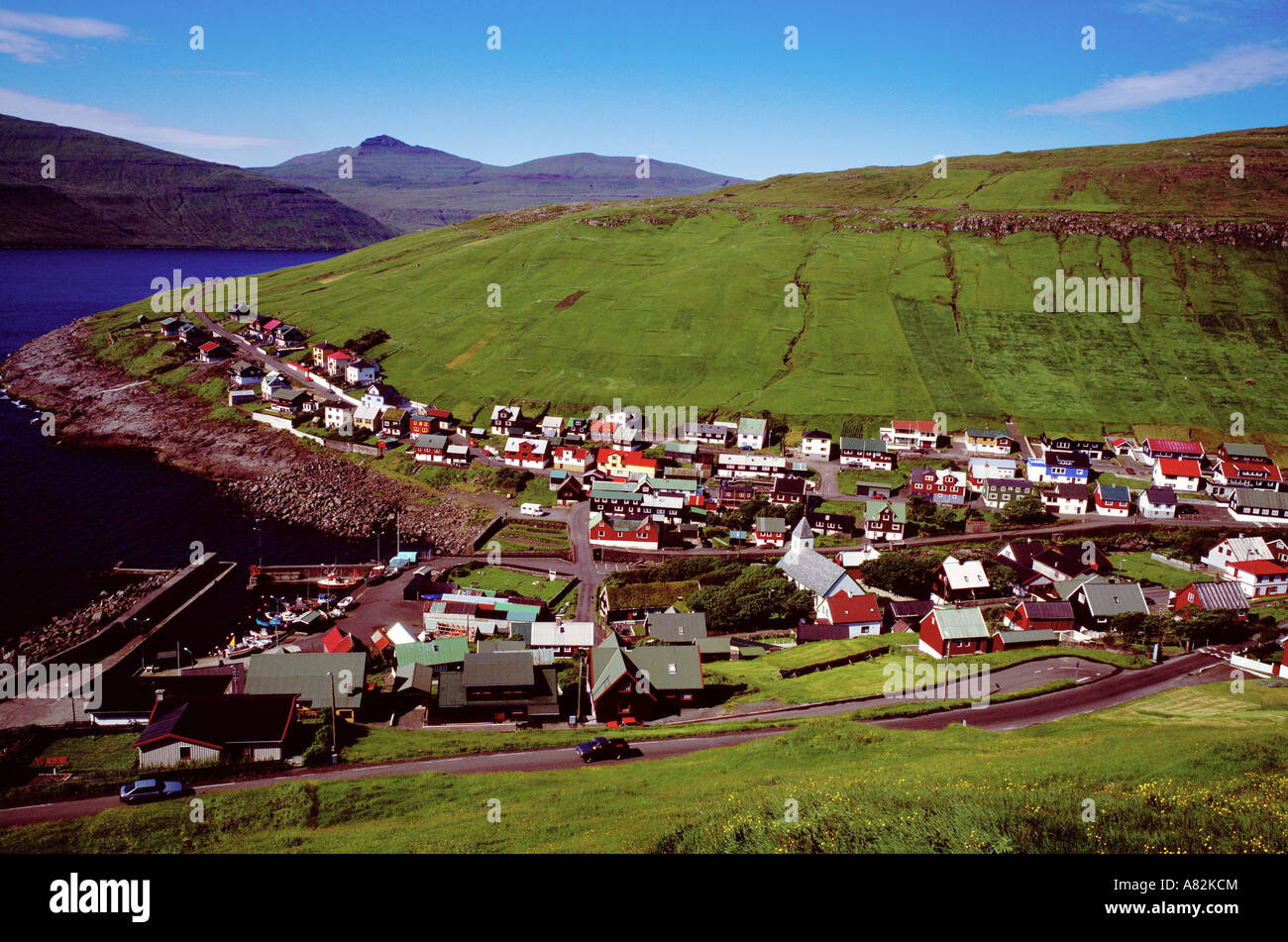 The town Kvivik in Faroe Islands Stock Photo - Alamy