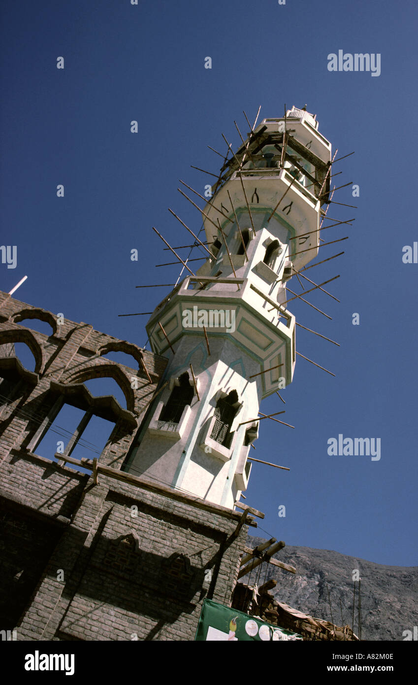 Pakistan Azad Kashmir Gilgit Minaret of Jamaat Khana Ismaili Mosque ...
