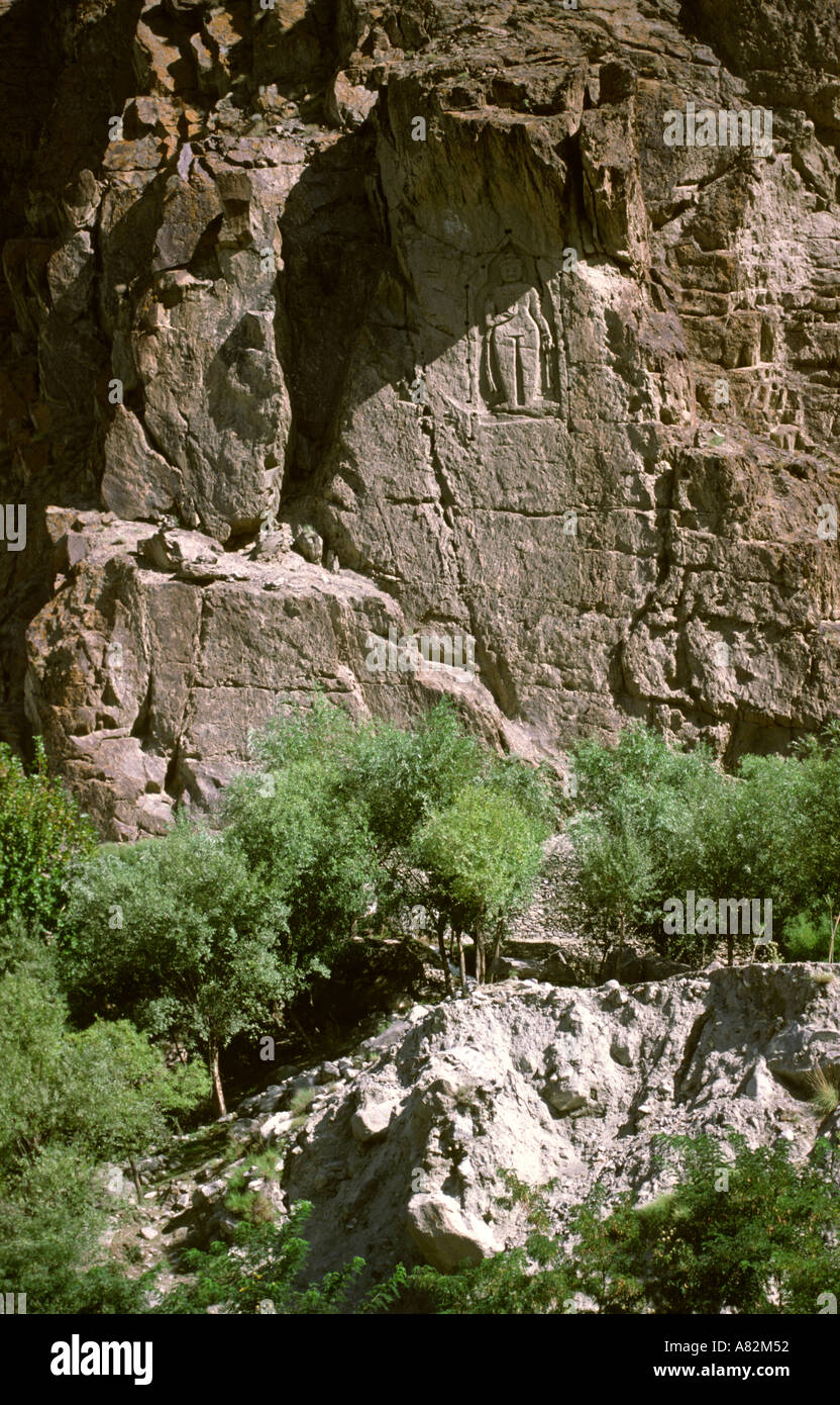 Pakistan Azad Kashmir Gilgit religion buddhism ancient rock carving of ...
