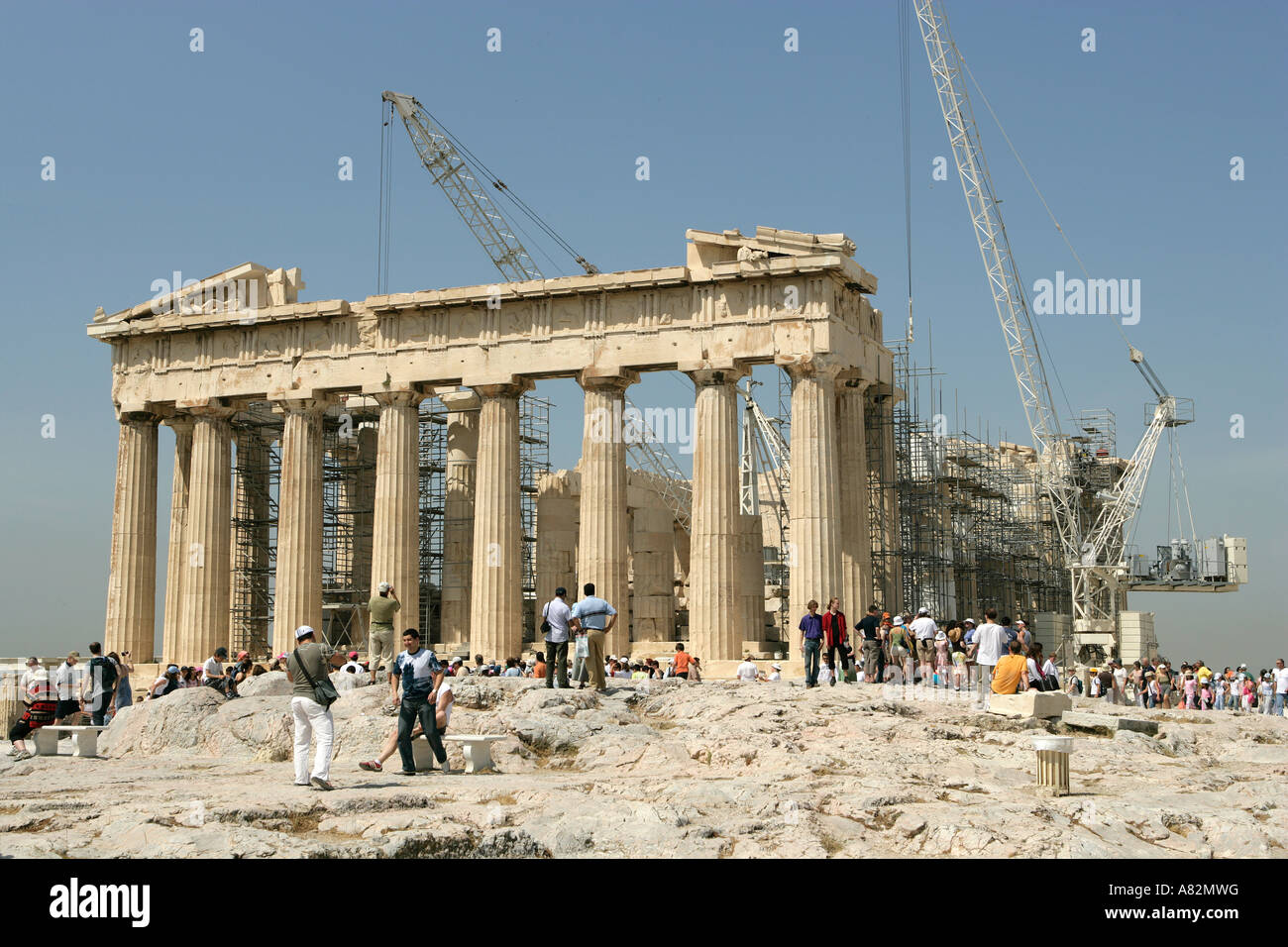 Old buildings at Acropolis in Athens Greece Stock Photo - Alamy