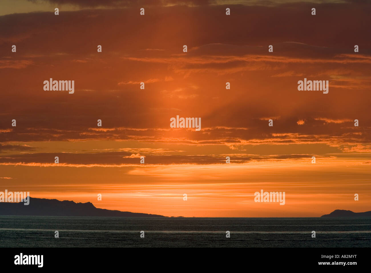 Sunset in Reykjavik, Iceland Stock Photo - Alamy