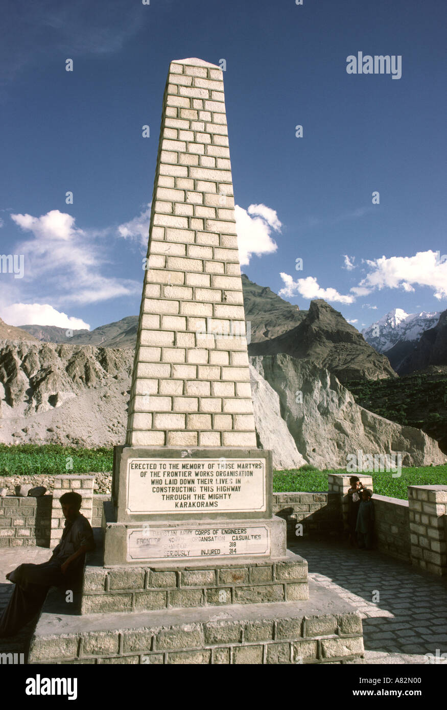 Pakistan Hunza Valley Karimabad Memorial to Chinese killed in Karakoram ...