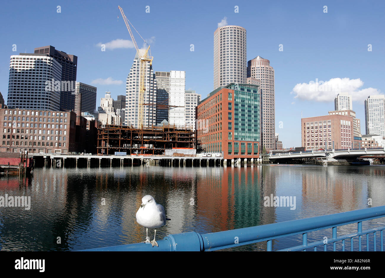 Buildings at the harbour in Boston Stock Photo - Alamy