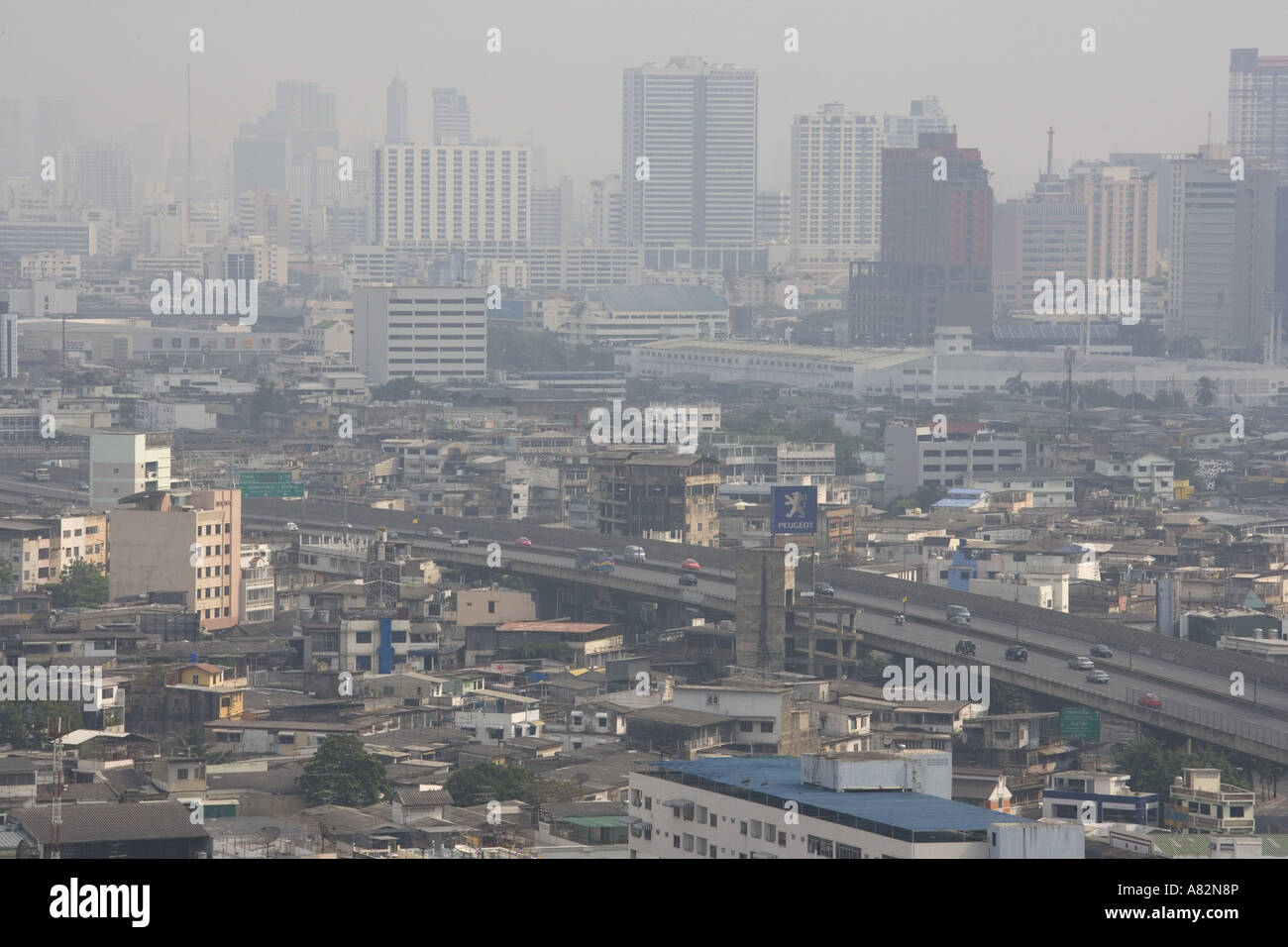City Skyline Bangkok Thailand Pollution Haze Stock Photo - Alamy