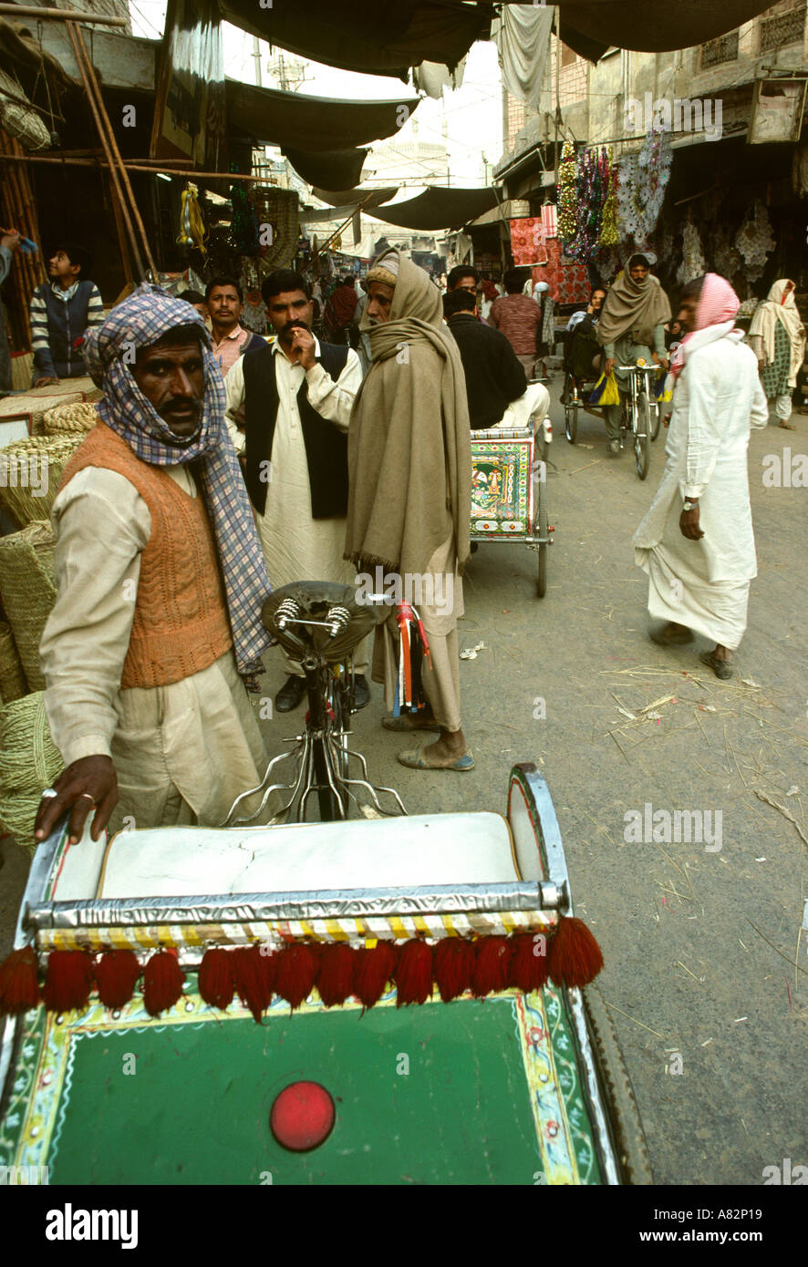 Pakistan South Punjab Bahawalpur Cycle Rickshaw in Shahi Bazaar Stock ...