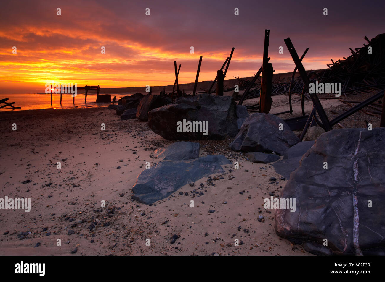 Happisburgh on the Norfolk Coast Stock Photo - Alamy
