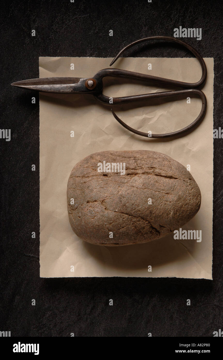 Paper scissors stone hi-res stock photography and images - Alamy