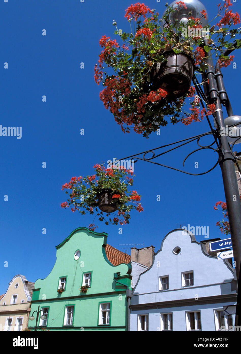 Main Market Square in picturesque Otmuchow of Poland Stock Photo - Alamy