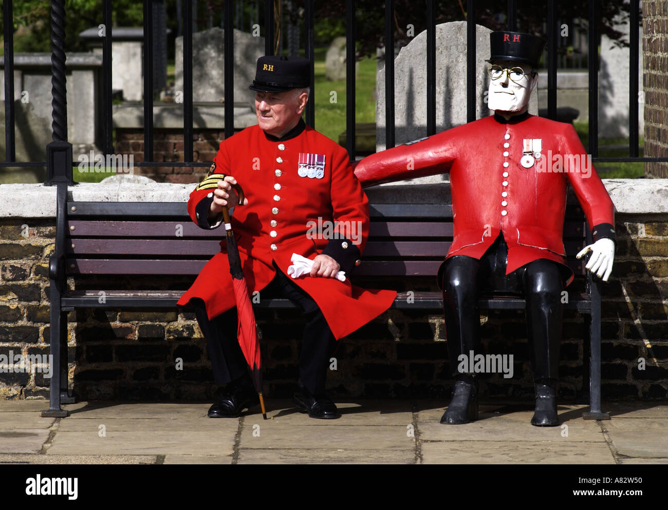 Chelsea pensioner Paddy Fox B E M at The Royal Hospital in Chelsea ...