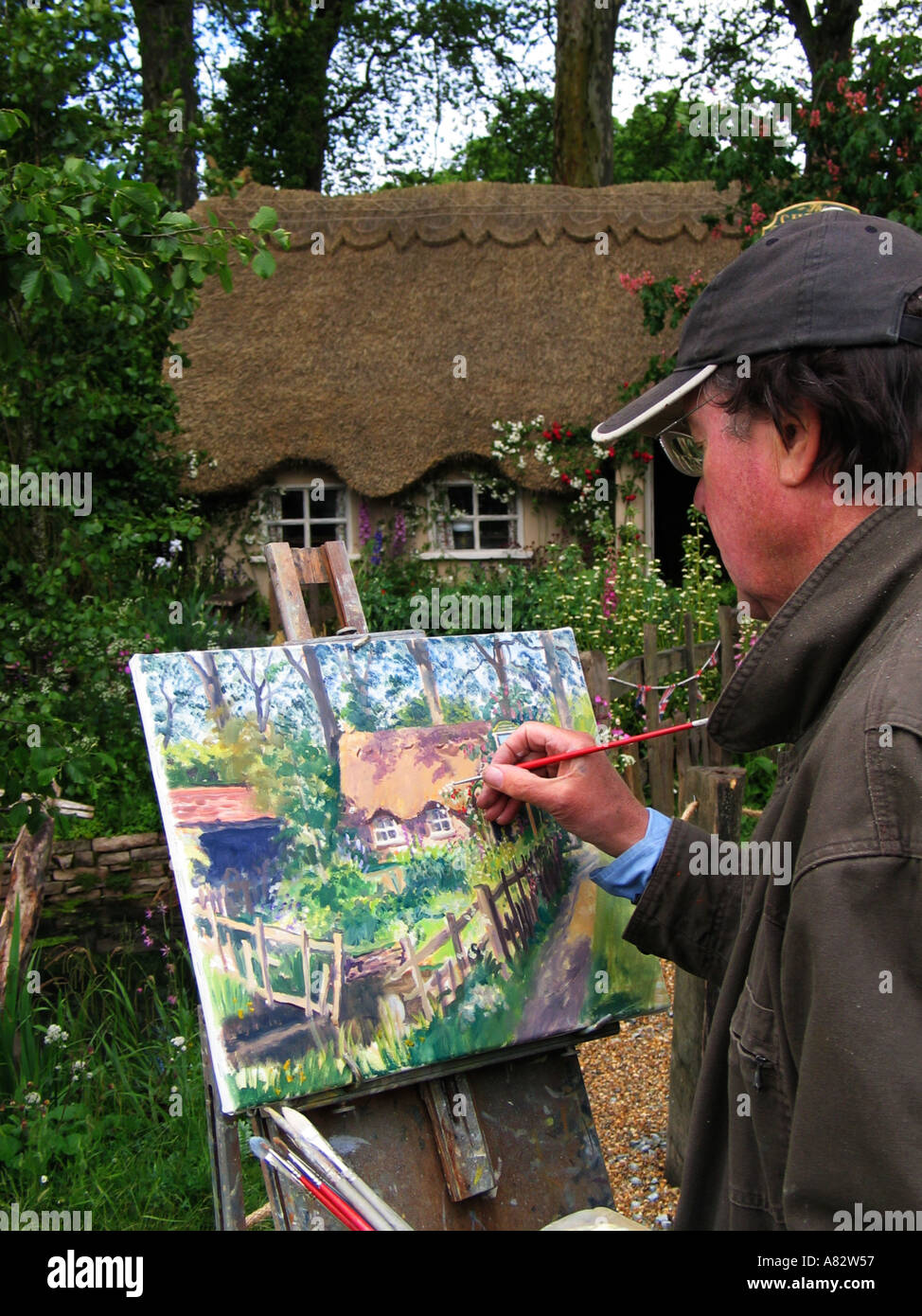 Painting by Julian Barrow of The Ecover Chelsea Pensioners Garden 2005 ...