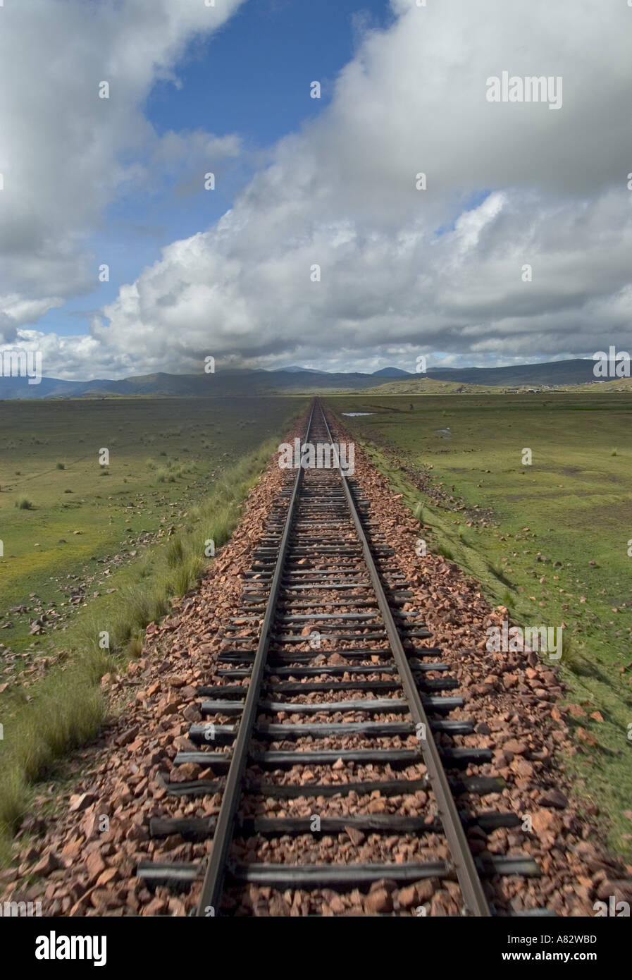 Railway tracks, Peru Stock Photo - Alamy