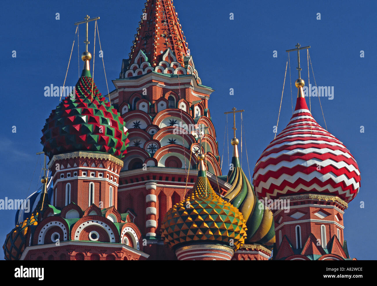 Domes of St. Basil's cathedral, Red square, Moscow, Russia Stock Photo ...