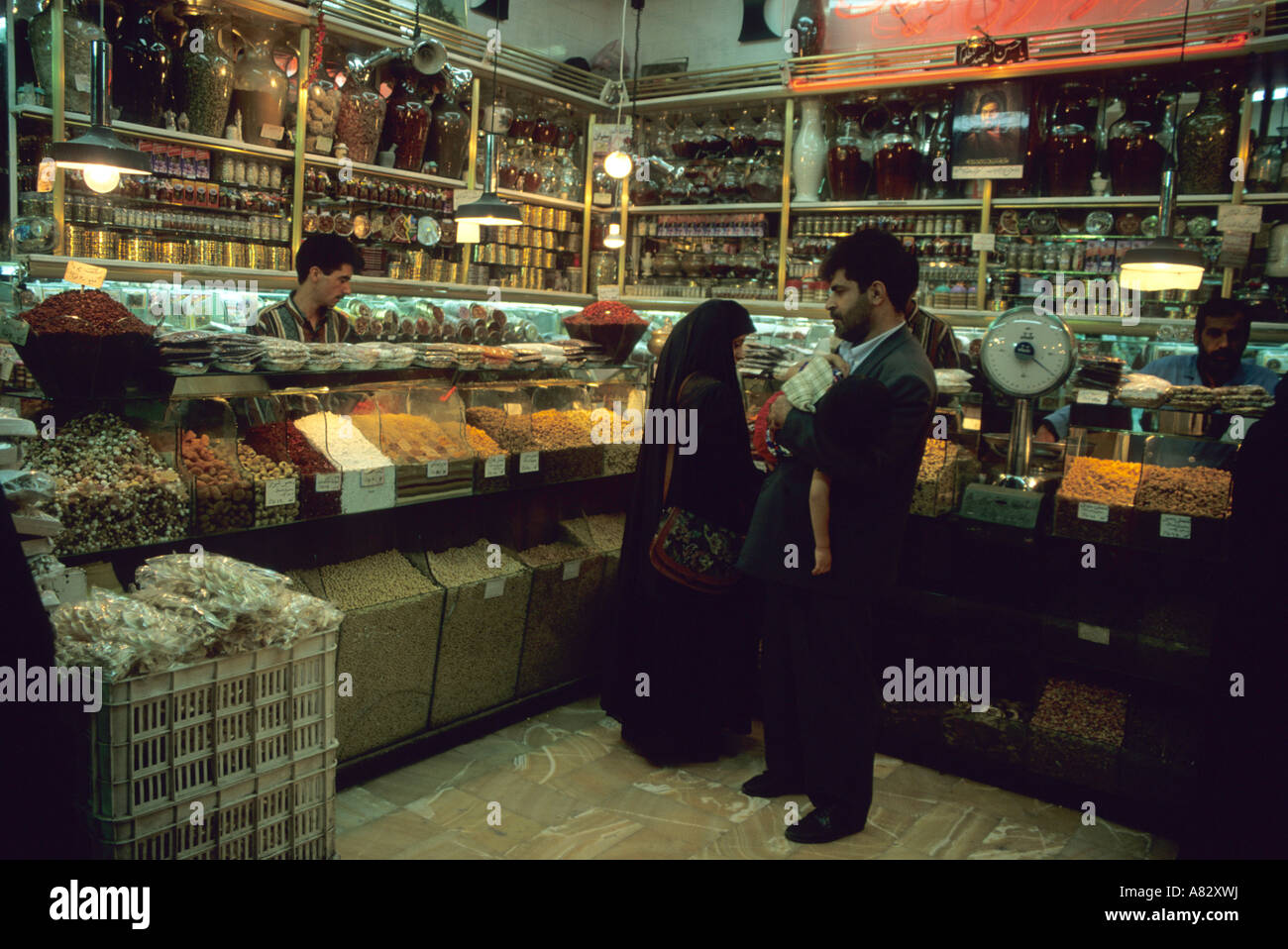 Iran Local Caption Iran Mashhad Market Store Stock Photo - Alamy