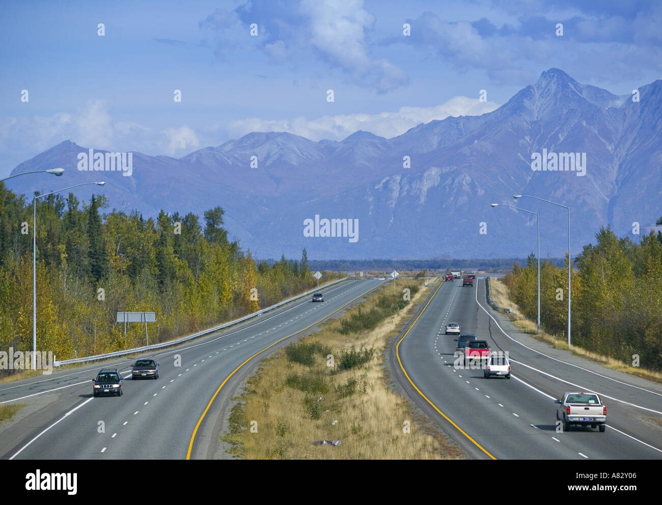 Glenn Highway, Eklutna, Alaska, USA Stock Photo - Alamy