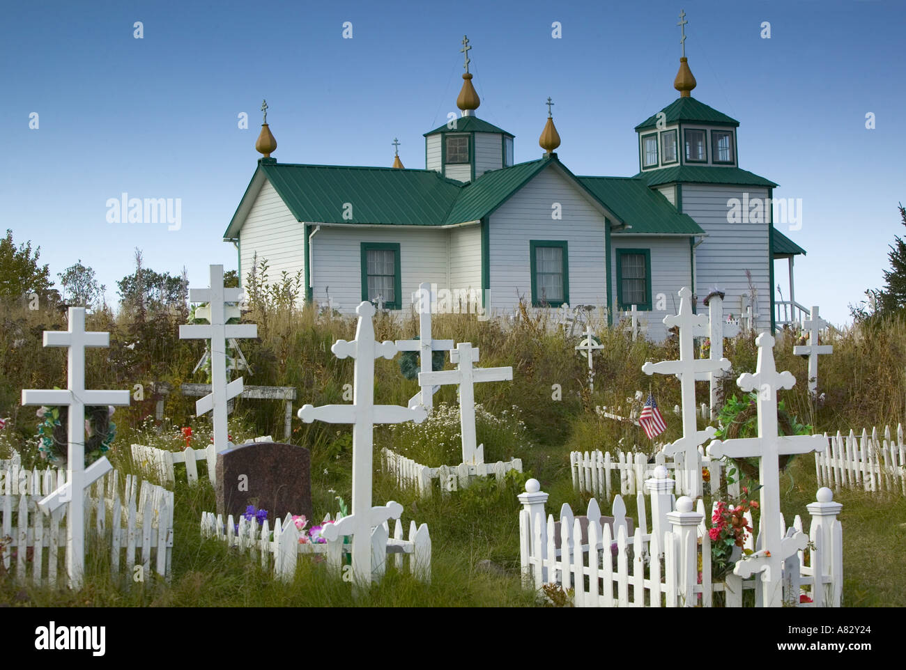 Russian church, Ninilchik, Kenai Peninsula, Alaska, USA Stock Photo - Alamy