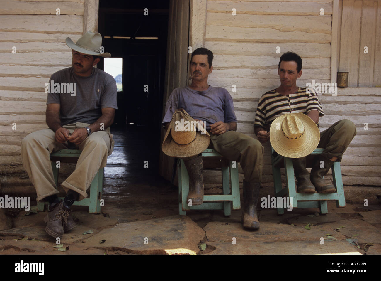 Three Cuban men, Viñales, Cuba Stock Photo - Alamy