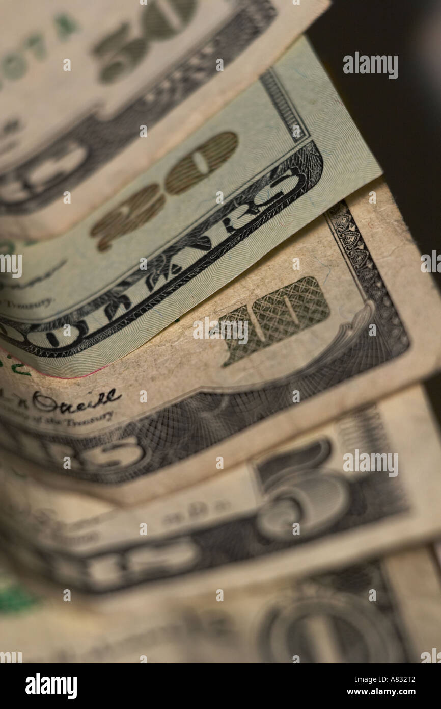 Stack us 10 dollar bills hi-res stock photography and images - Alamy