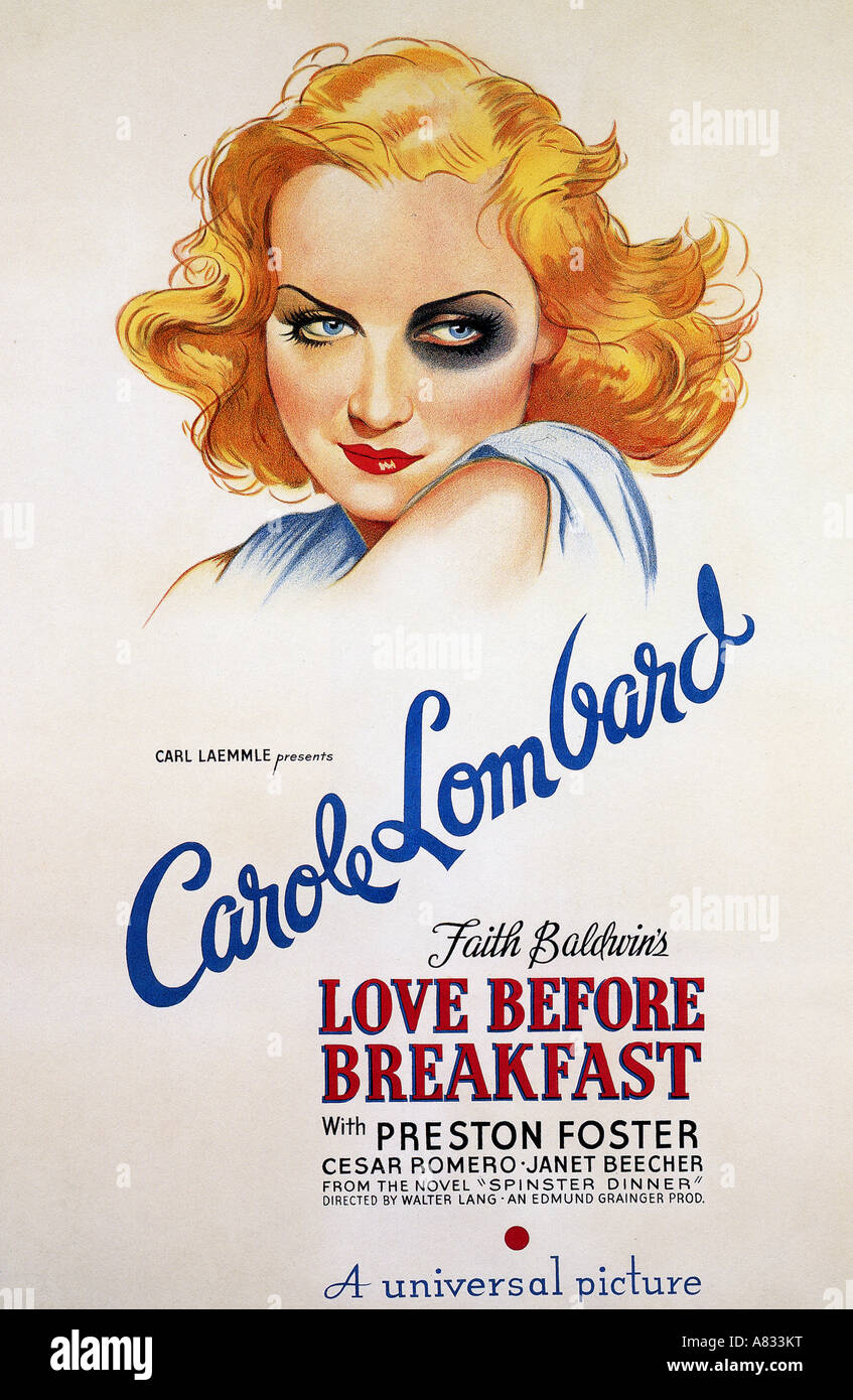LOVE BEFORE BREAKFAST - poster for 1936 Universal film with Carol ...