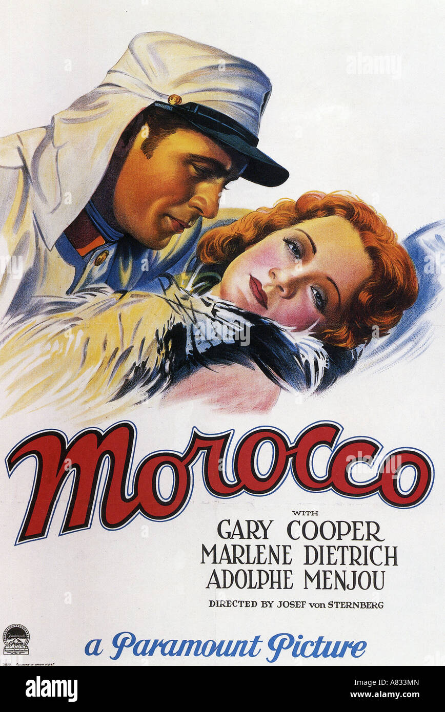 MOROCCO - poster for 1930 Paramount film with Gary Cooper and Marlene ...