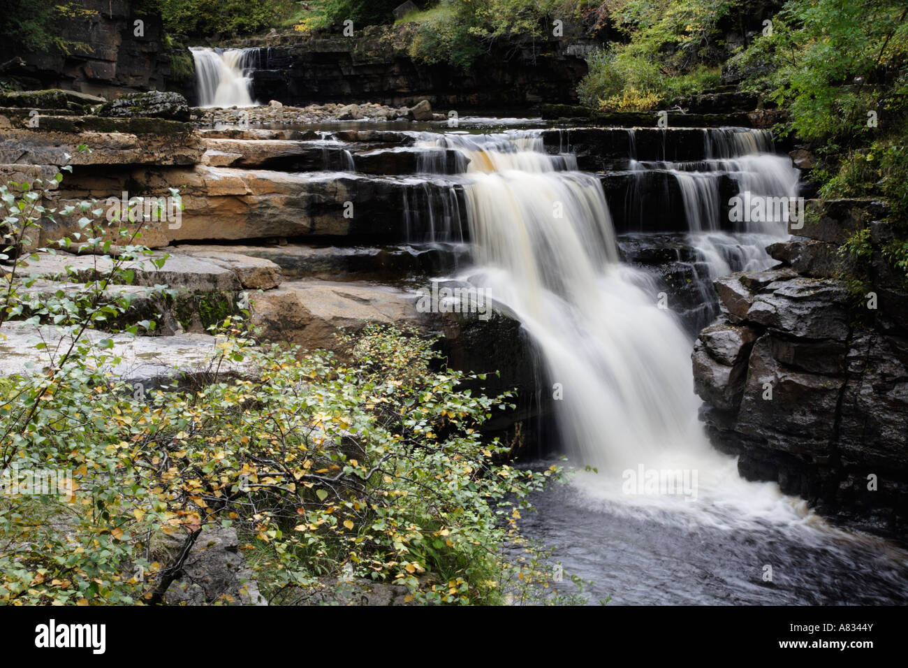 Kisdon Force, Swaledale Yorkshire Dales National Park Stock Photo - Alamy