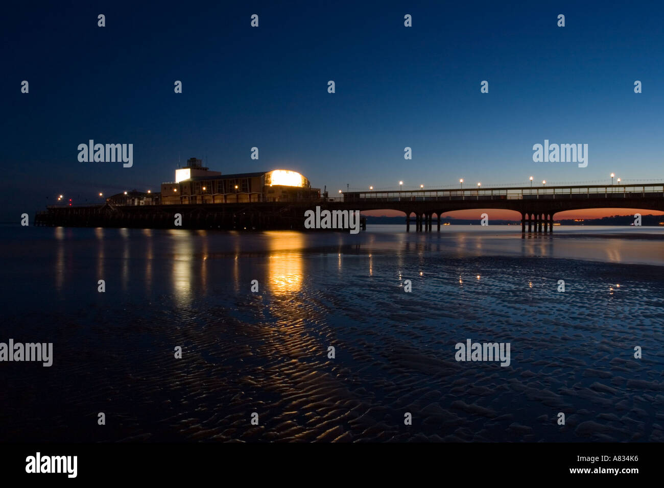 Bournemouth Pier sunset seaside Stock Photo - Alamy