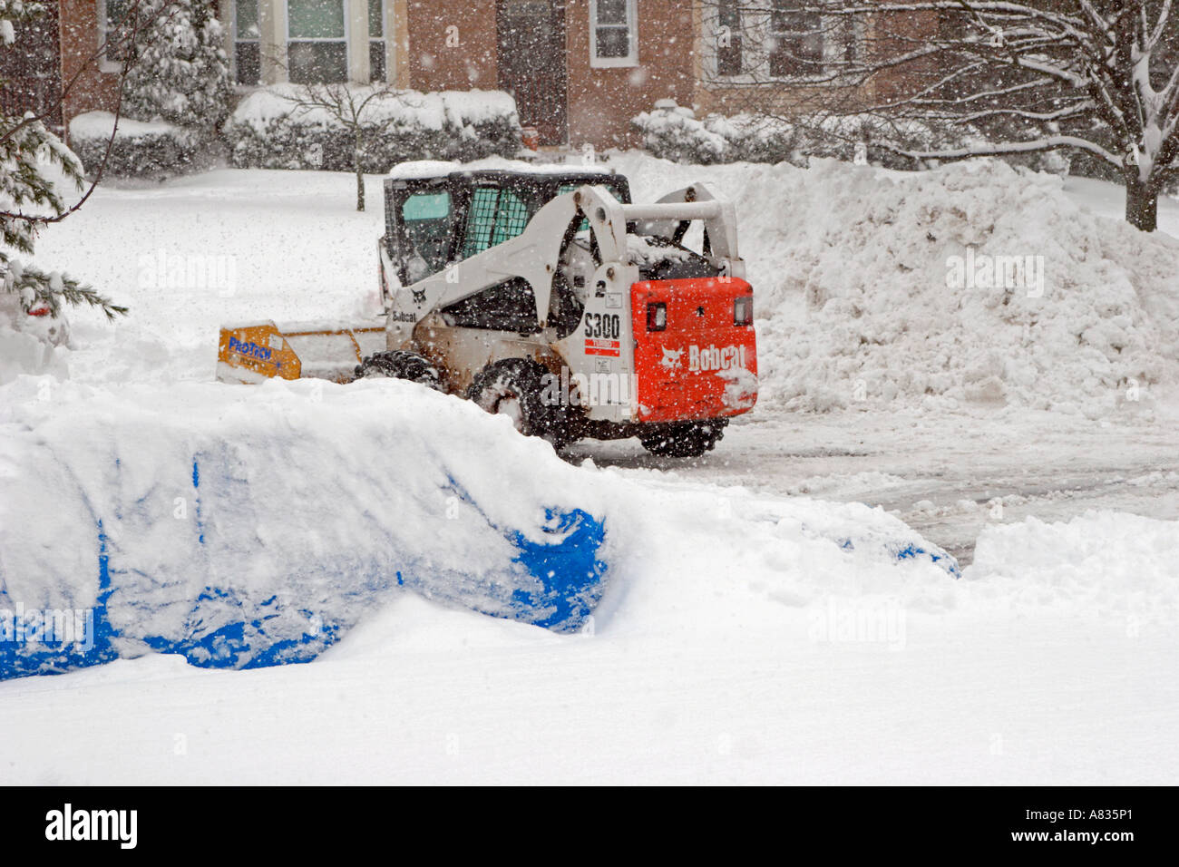 Digging out from a blizzard Stock Photo - Alamy
